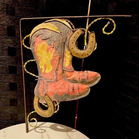 Wall Decor | Rustic Country Western Bracket Wall Decor Cowboy Boots ...